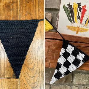 Crochet Race Flag Garland Pattern - Crochet Pattern for Race Flag ...