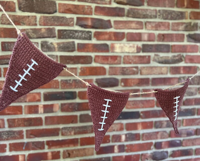 Football Garland Crochet Pattern - Crochet Football Bunting - Instant ...