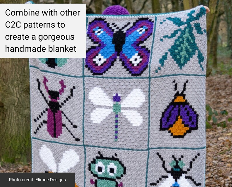 Butterfly Crochet Pattern - C2C Butterfly Pattern - Instant PDF ...