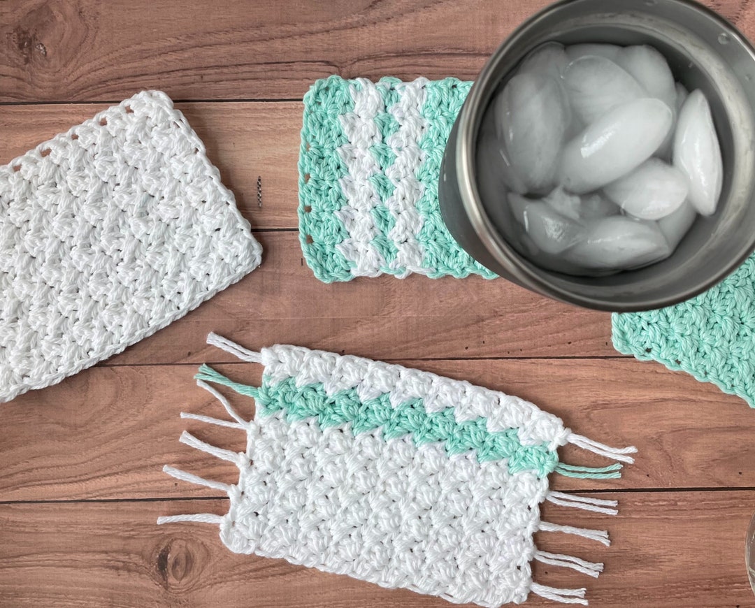 Crochet Mug Rug Pattern - Beginner Coaster Pattern for Drinks - Instant ...