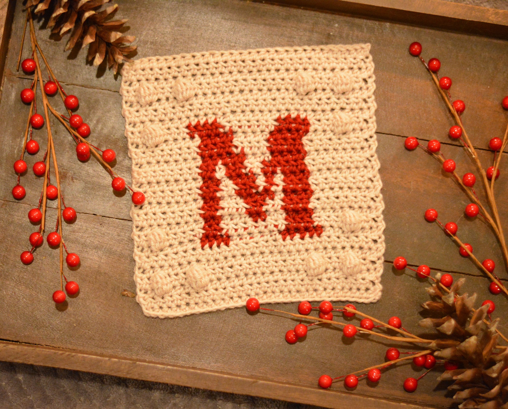 Crochet Monogram Blanket Square - Crochet Blanket Square Pattern ...