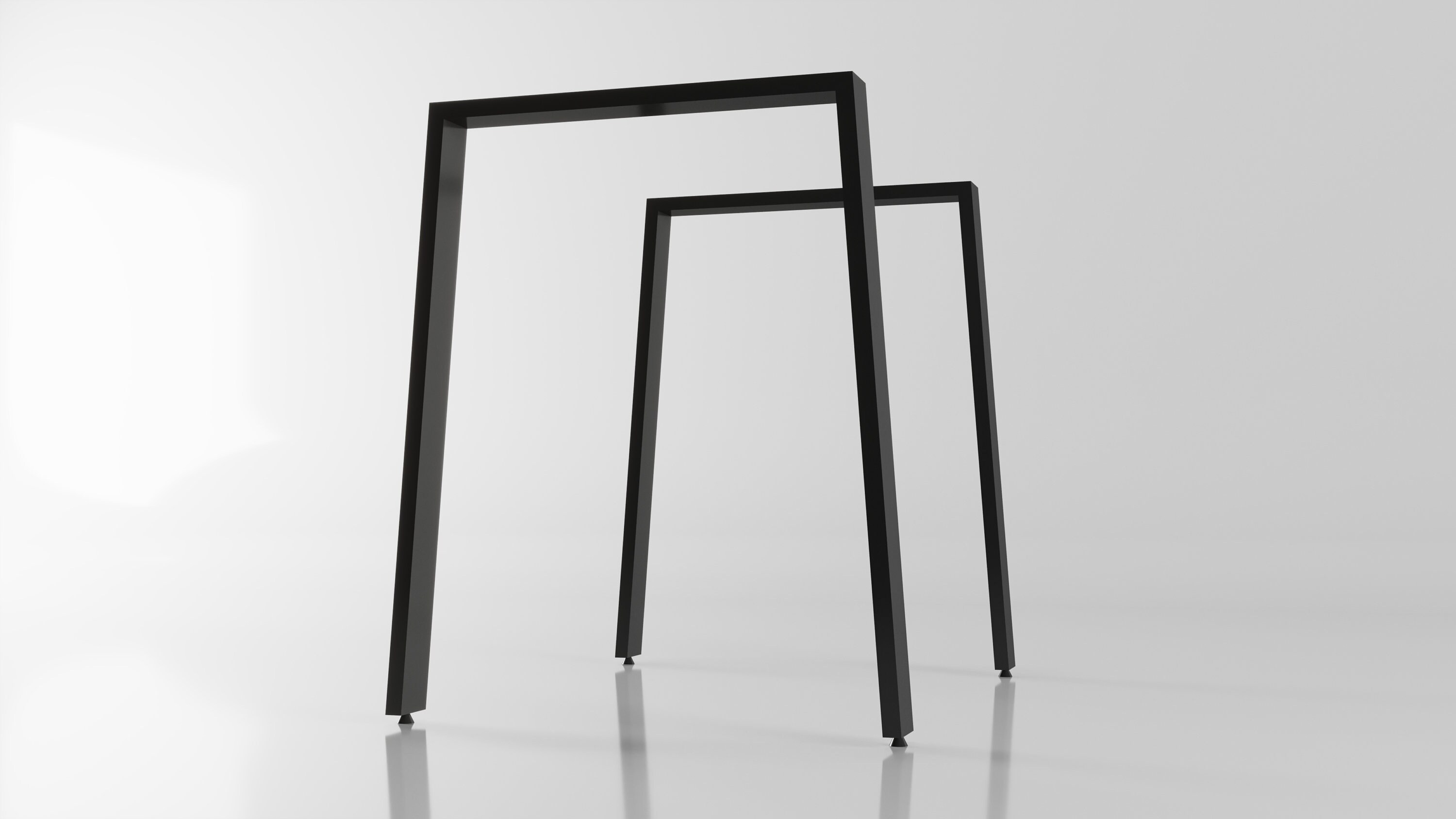 Metal Table Legs - Modern U Shape - 28" High - Industrial Style ...