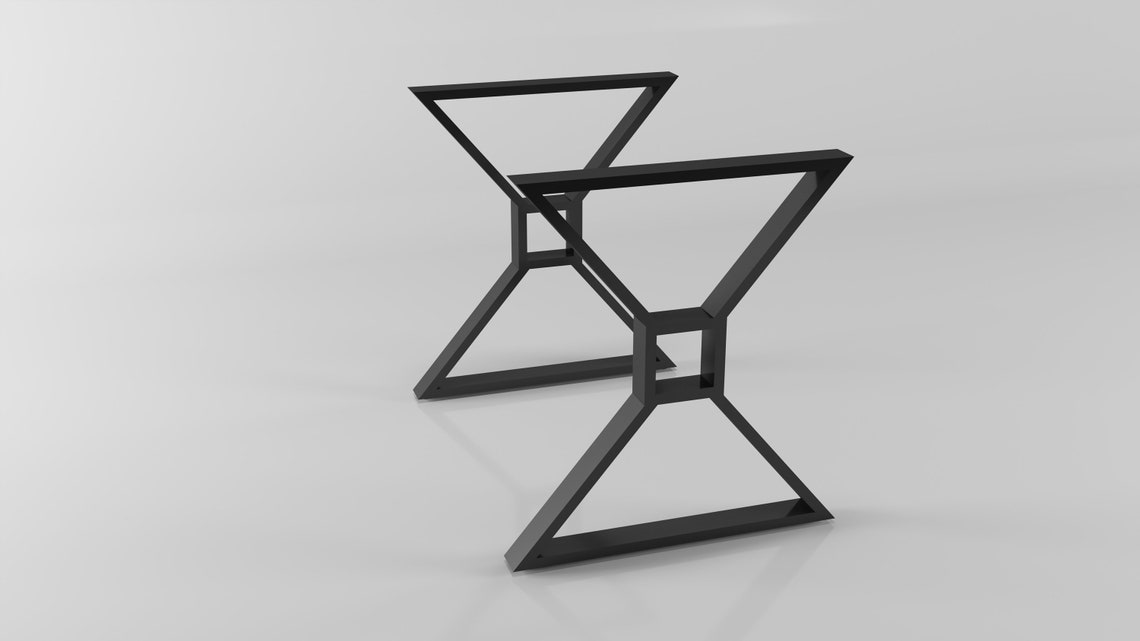 Metal Table Legs - Modern X Shape - 28" High - Industrial Style ...