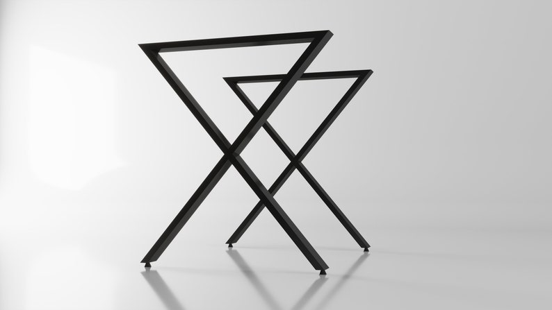 Metal Table Legs - Modern X Shape - 28" High - Industrial Style ...