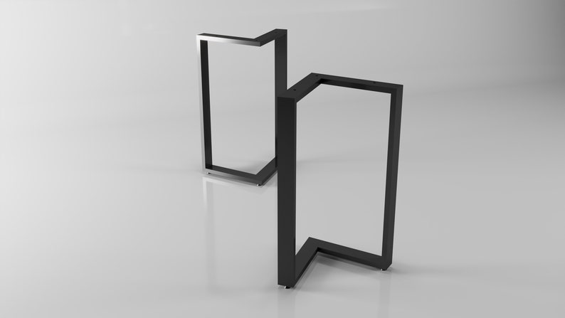 Metal Table Legs - Modern V Shape - 28" High - Industrial Style ...