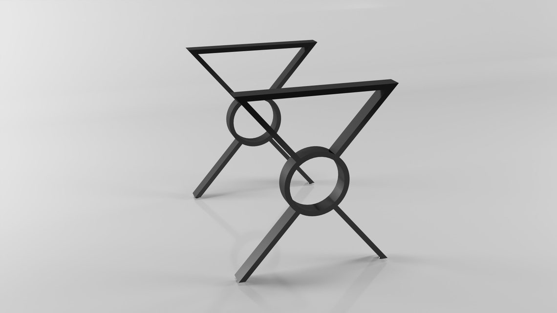 Metal Table Legs - Modern X Shape - 28" High - Industrial Style ...
