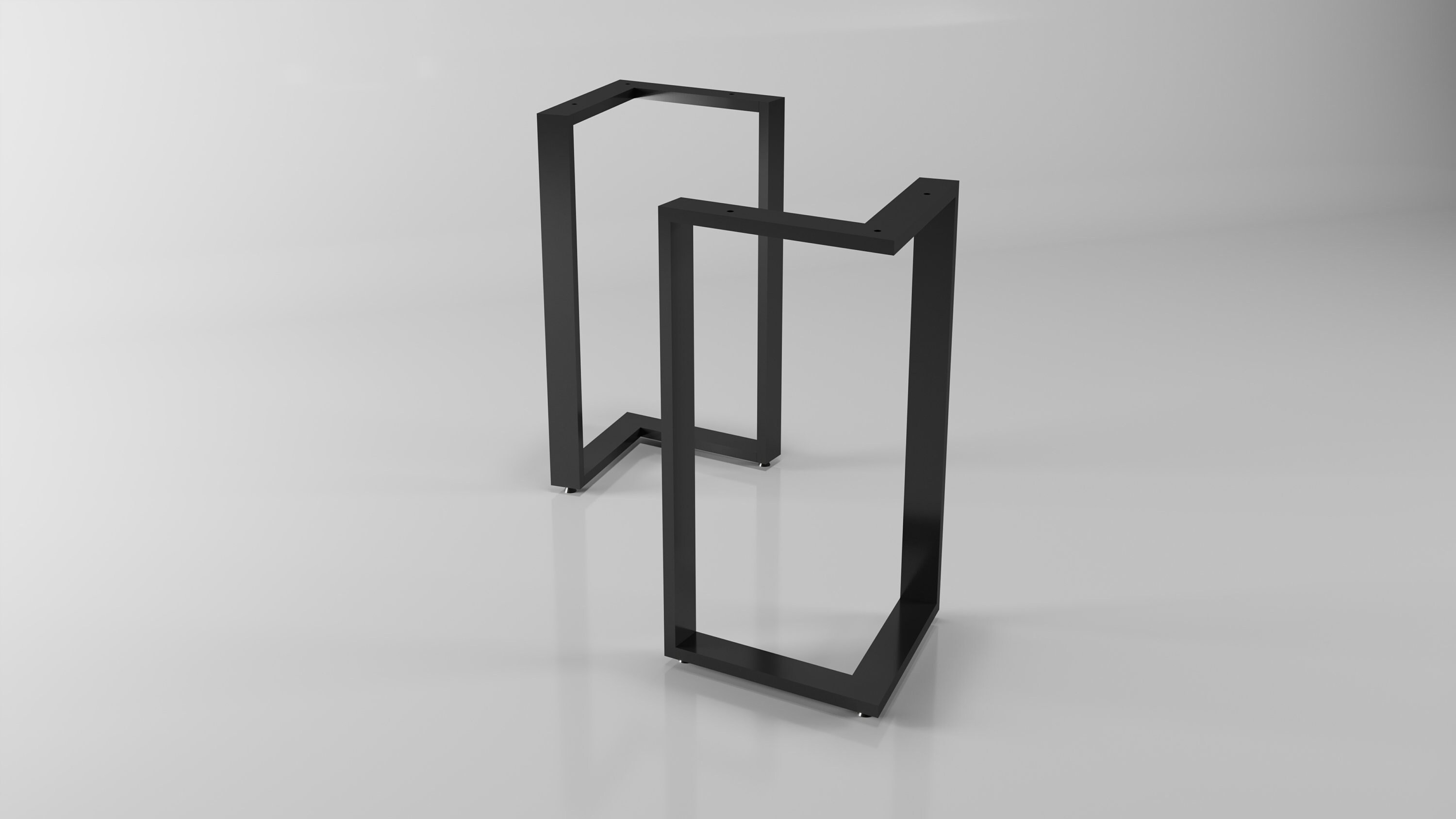 Metal Table Legs - Modern V Shape - 28" High - Industrial Style ...