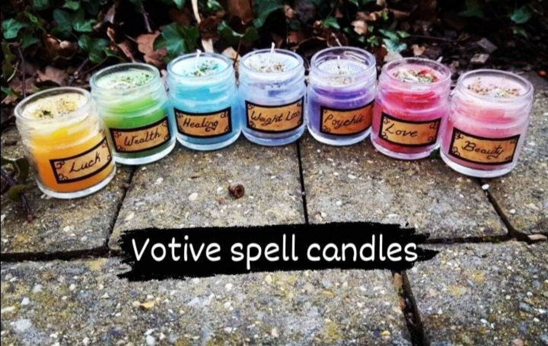 Votive Handmade Herbal Spell Candle With Instructions Wiccan Gift Pagan ...