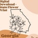 Instant Download - Georgia State Flower - Hand Drawn Design, Custom ...