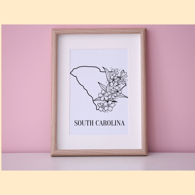 Instant Download - South Carolina State Flower - Hand Drawn Design ...