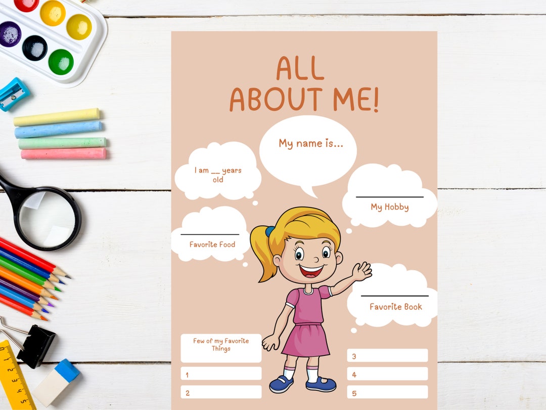 All About Me Information Sheet, Preschool, School, Daycare,inhome ...