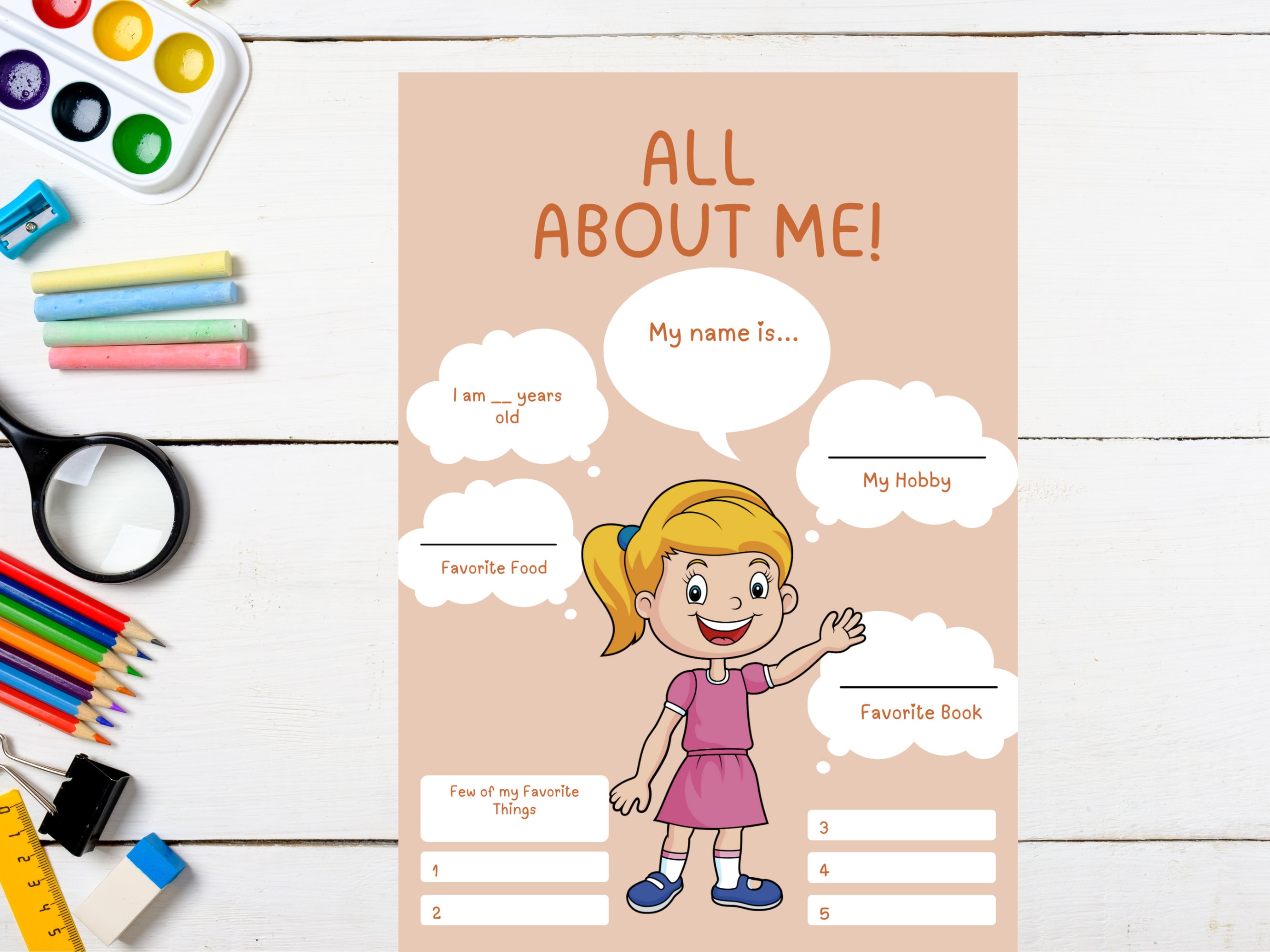All About Me Information Sheet, Preschool, School, Daycare,inhome ...