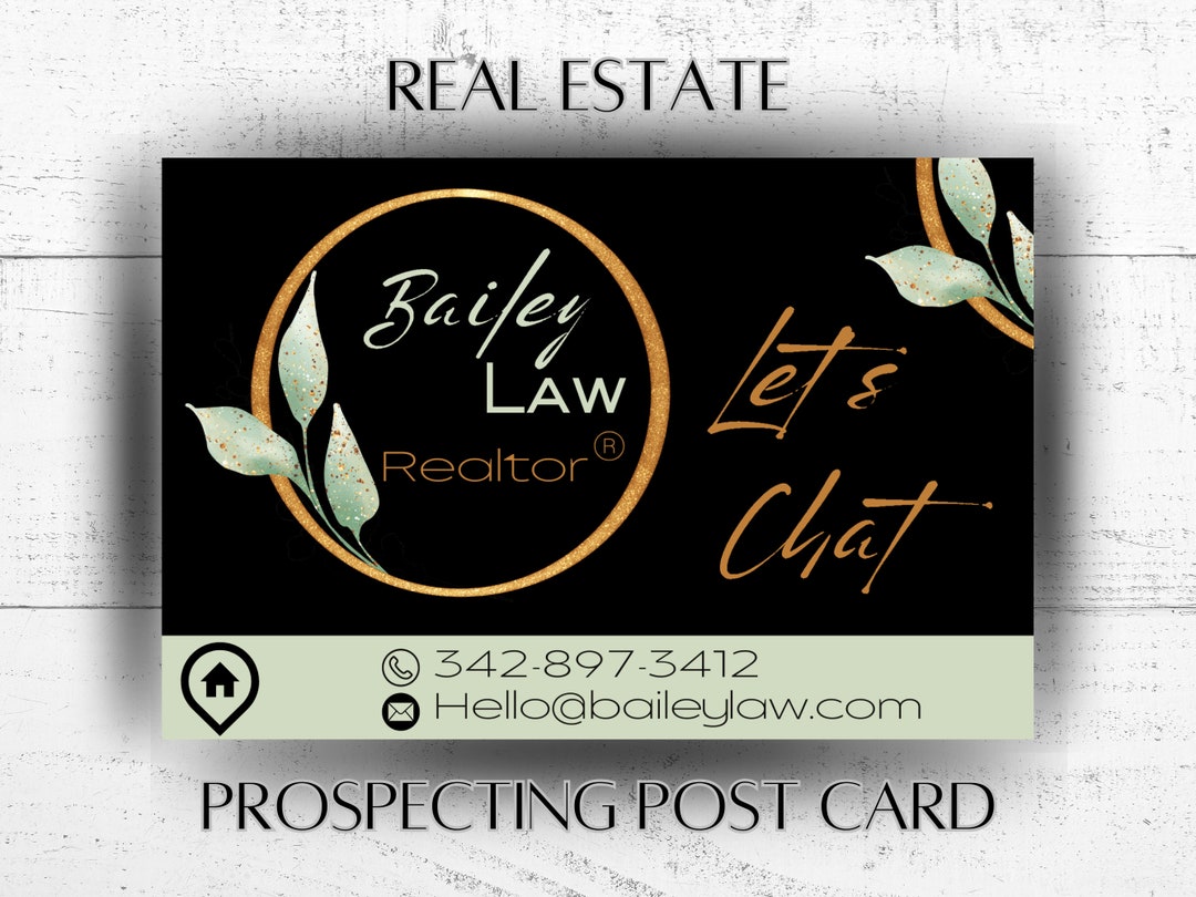 Realtor Luxury Prospecting Postcard/canva Template/real Estate Farming ...