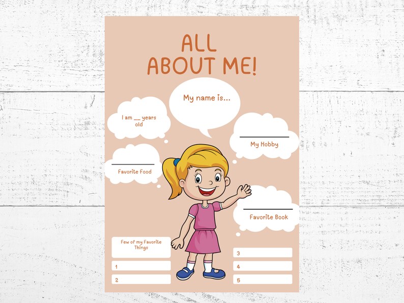 All About Me Information Sheet, Preschool, School, Daycare,inhome ...