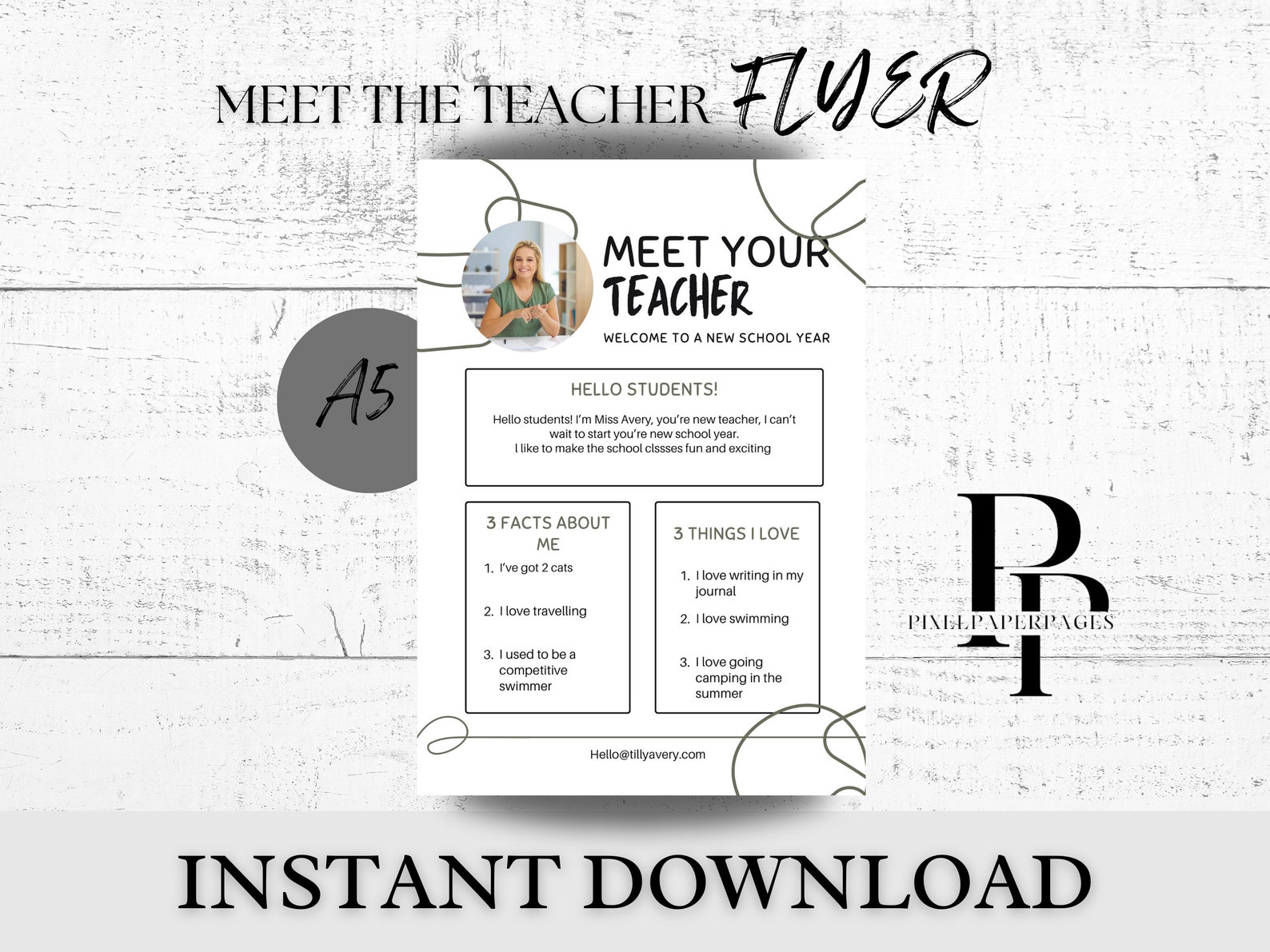 Meet the Teacher, Teacher Template,back to School,all About Me Teacher ...
