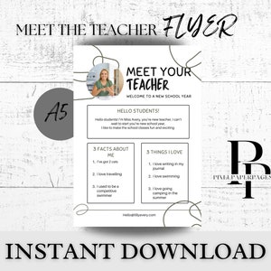 Meet the Teacher, Teacher Template,back to School,all About Me Teacher ...