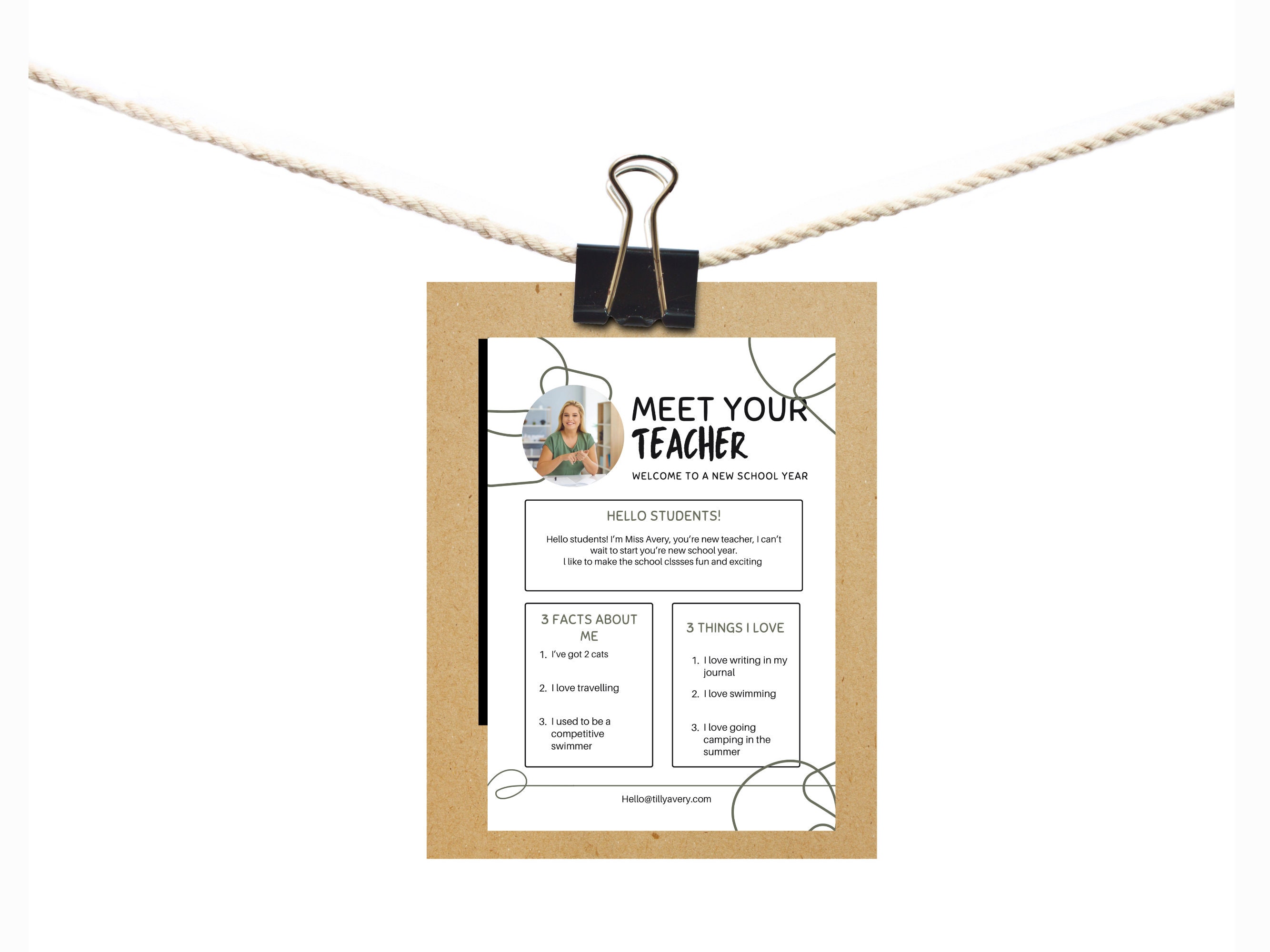 Meet the Teacher, Teacher Template,back to School,all About Me Teacher ...