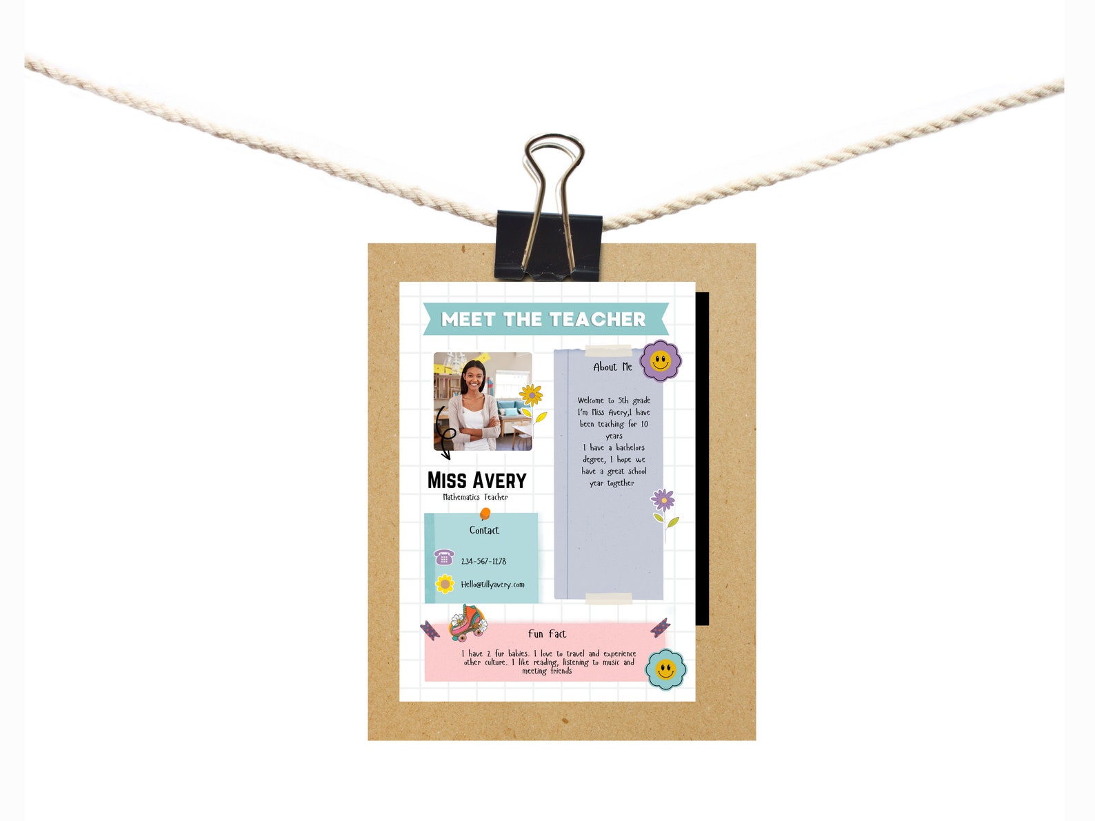Meet the Teacher Flyer,teacher Template,back to School,all About Me ...