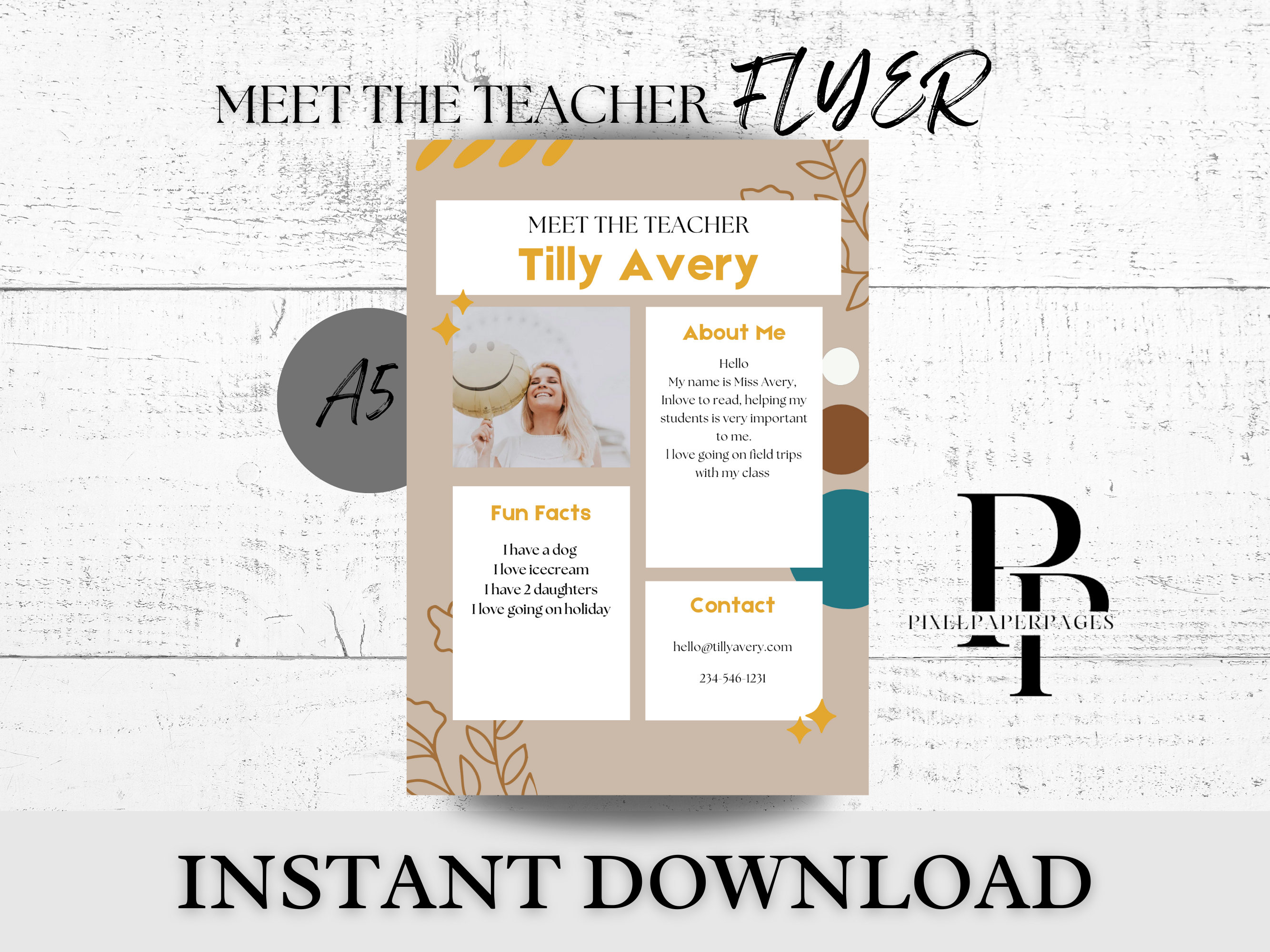 Meet the Teacher Template ,teacher Template,back to School,all About Me ...