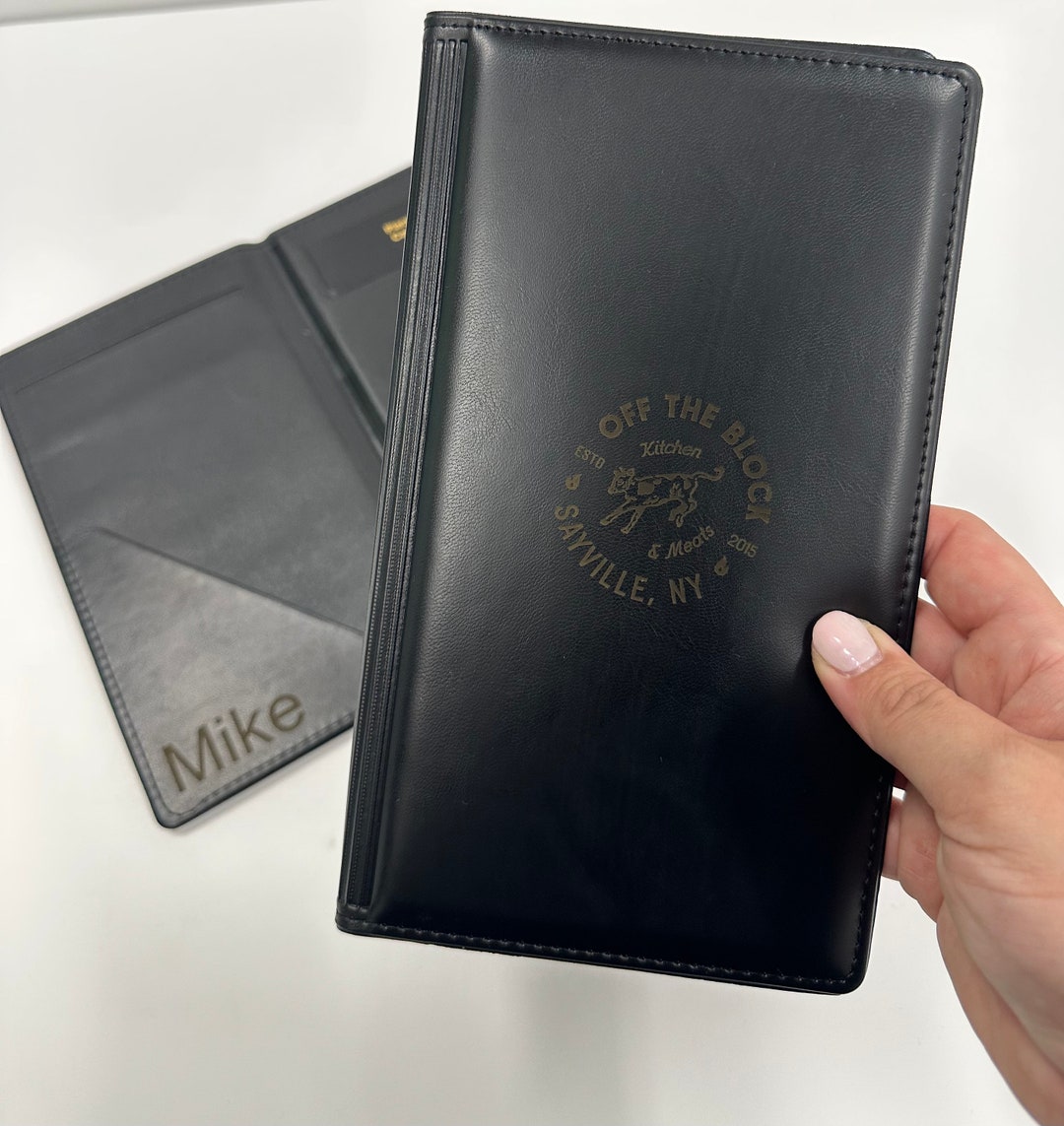 Personalized Server Book, Custom Bill Presenter Book, Laser Engraved ...