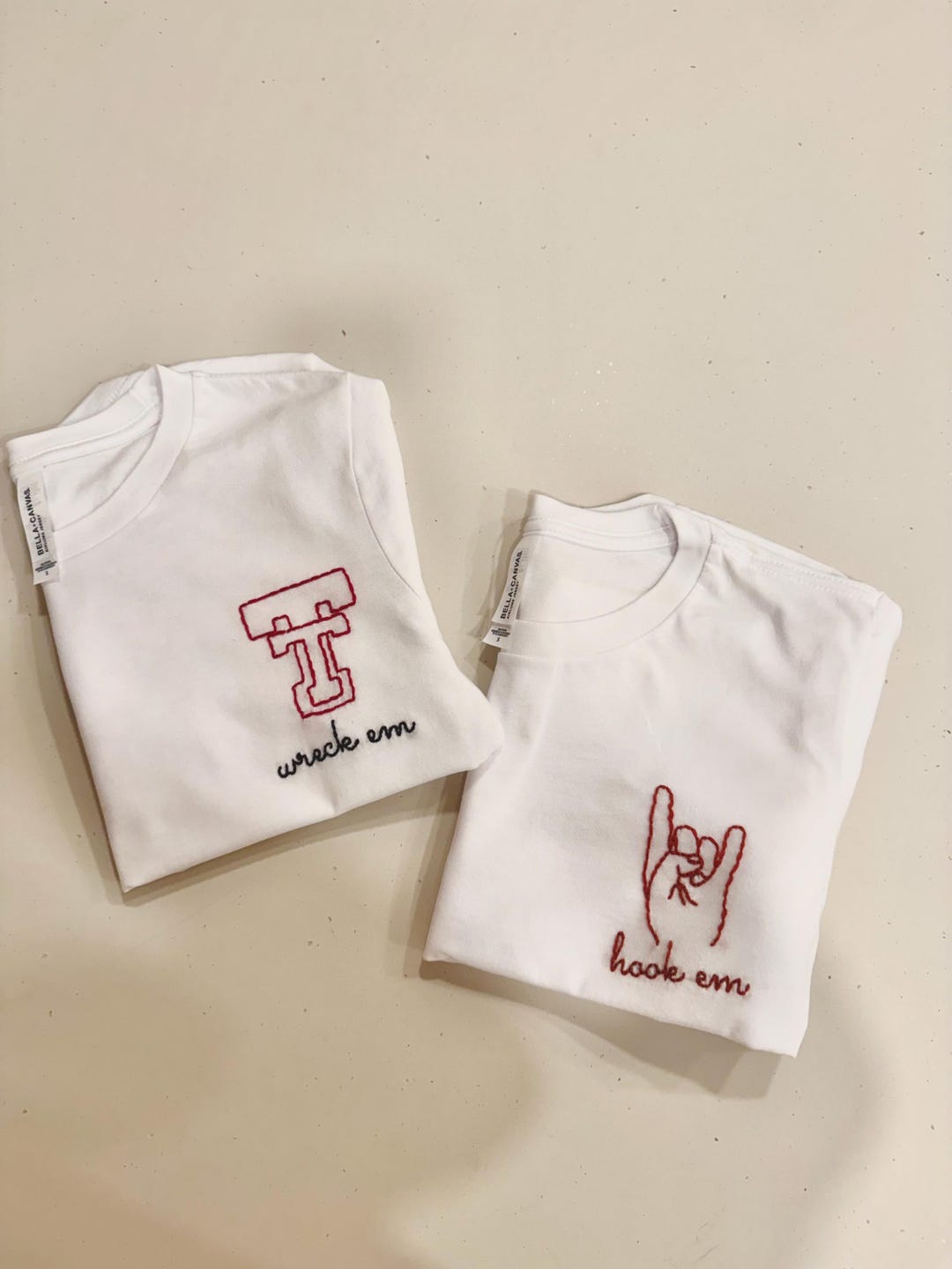 Wreck 'em Texas Tech Shirt: Hand Embroidered Game Day Attire - Etsy