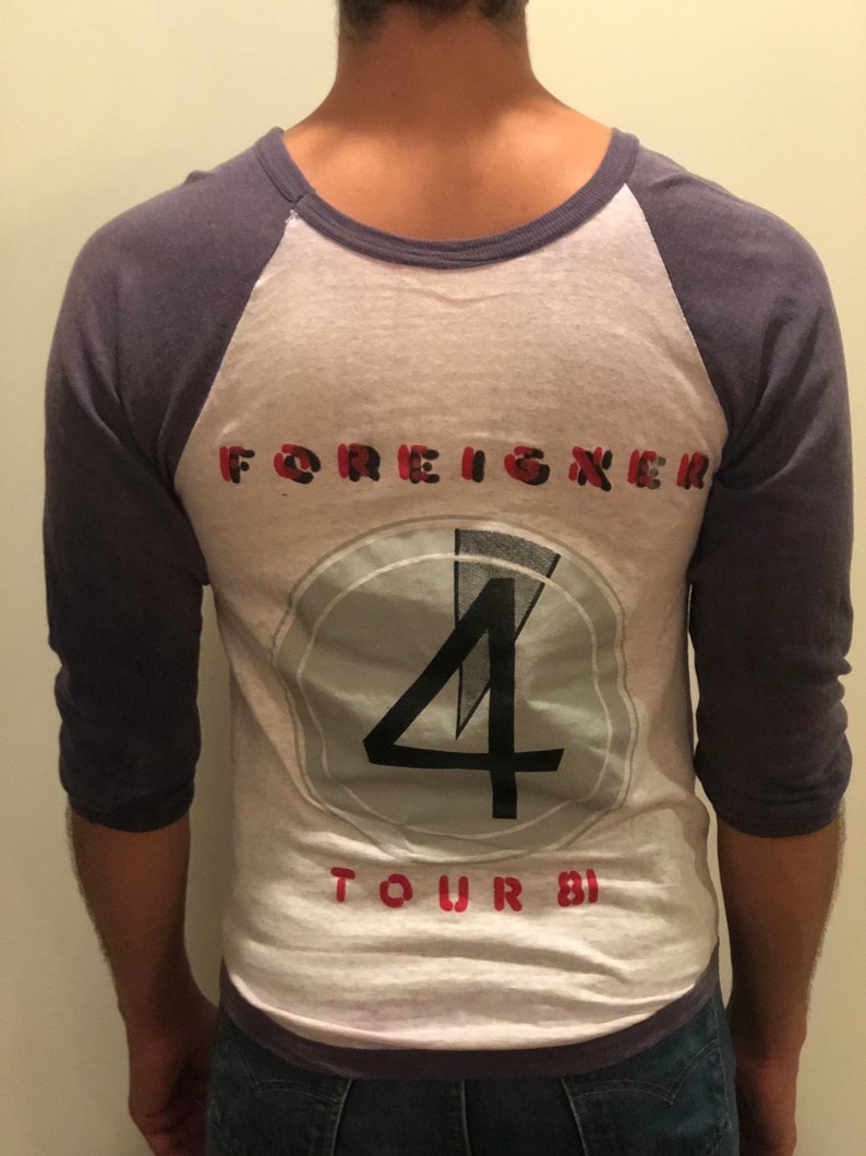 1981 Foreigner Band Raglan Tour Shirt - Etsy