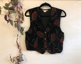 Floral vest | Etsy