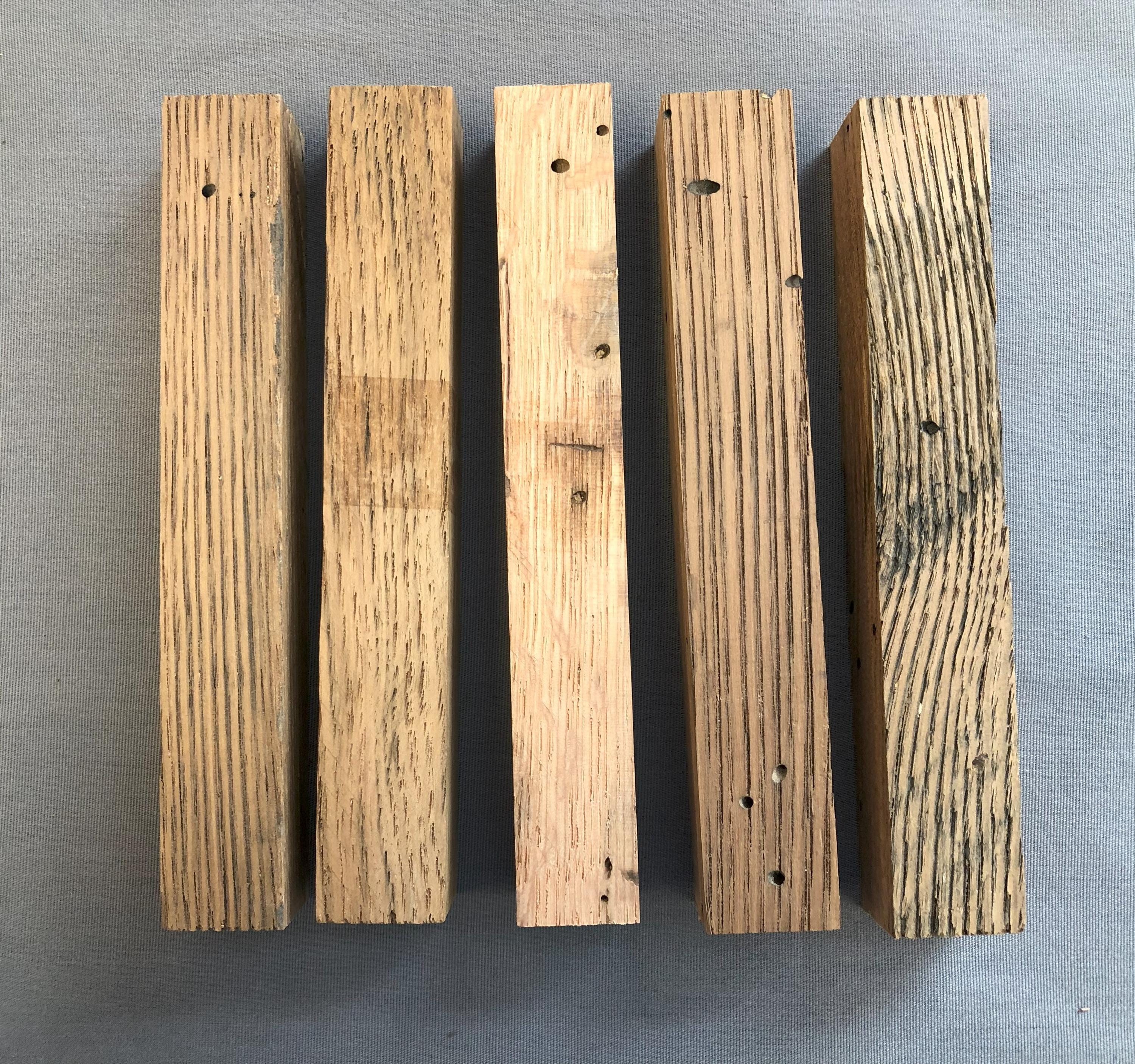 2 Set of 5 Wormy Red Oak Pen Blanks Antique Barn Wood - Etsy