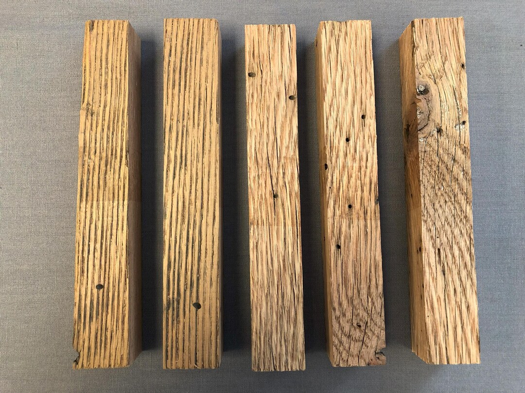 1 Set of 5 Wormy Red Oak Pen Blanks Antique Barn Wood - Etsy