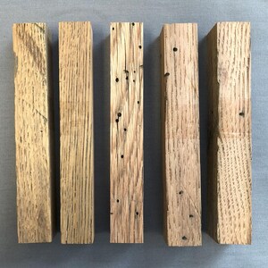 2 Set of 5 Wormy Red Oak Pen Blanks Antique Barn Wood - Etsy
