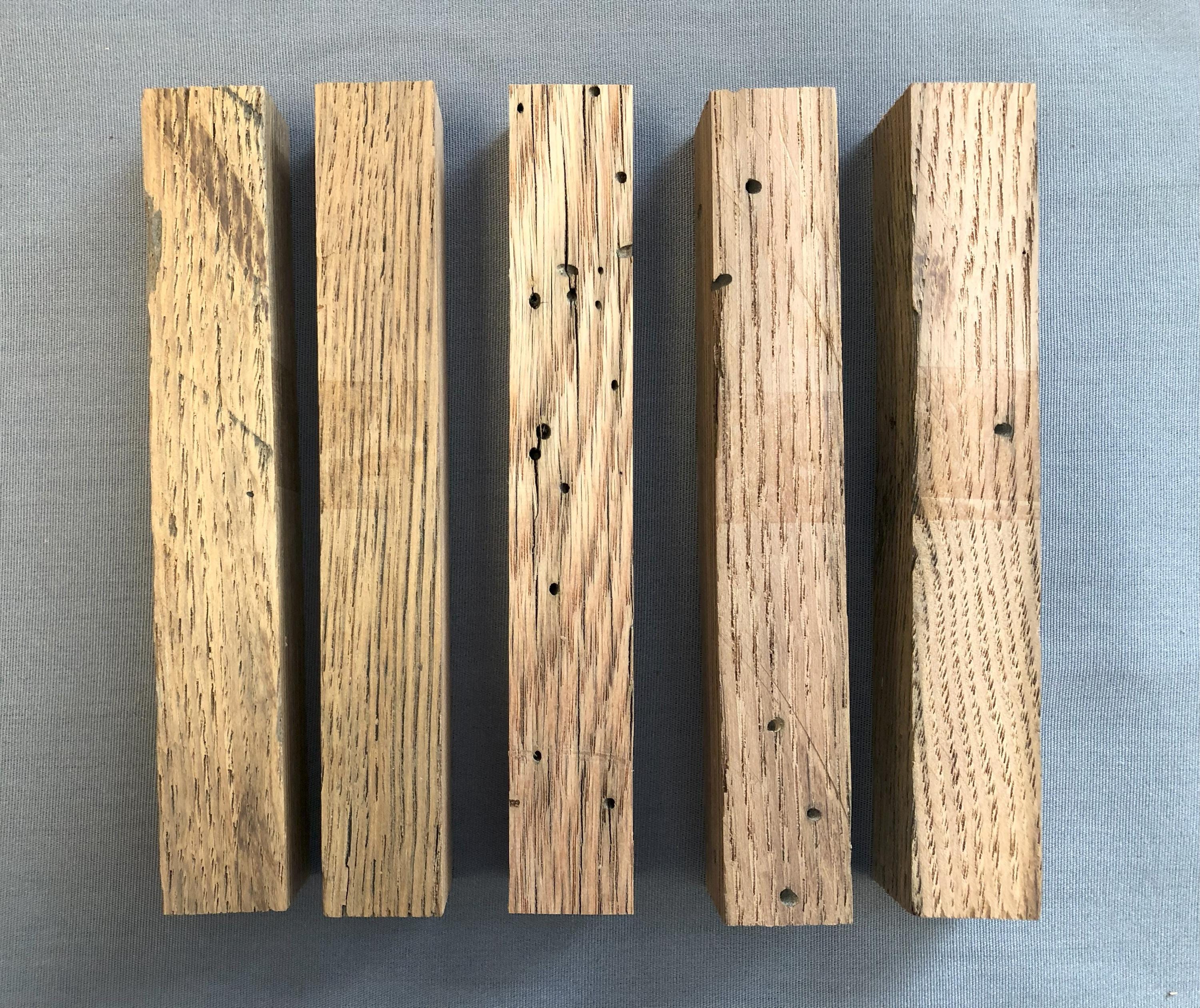 2 Set of 5 Wormy Red Oak Pen Blanks Antique Barn Wood - Etsy