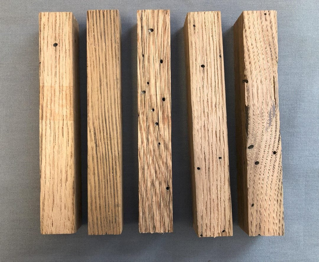 2 Set of 5 Wormy Red Oak Pen Blanks Antique Barn Wood - Etsy