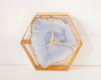 Geode Desk Clock - Etsy