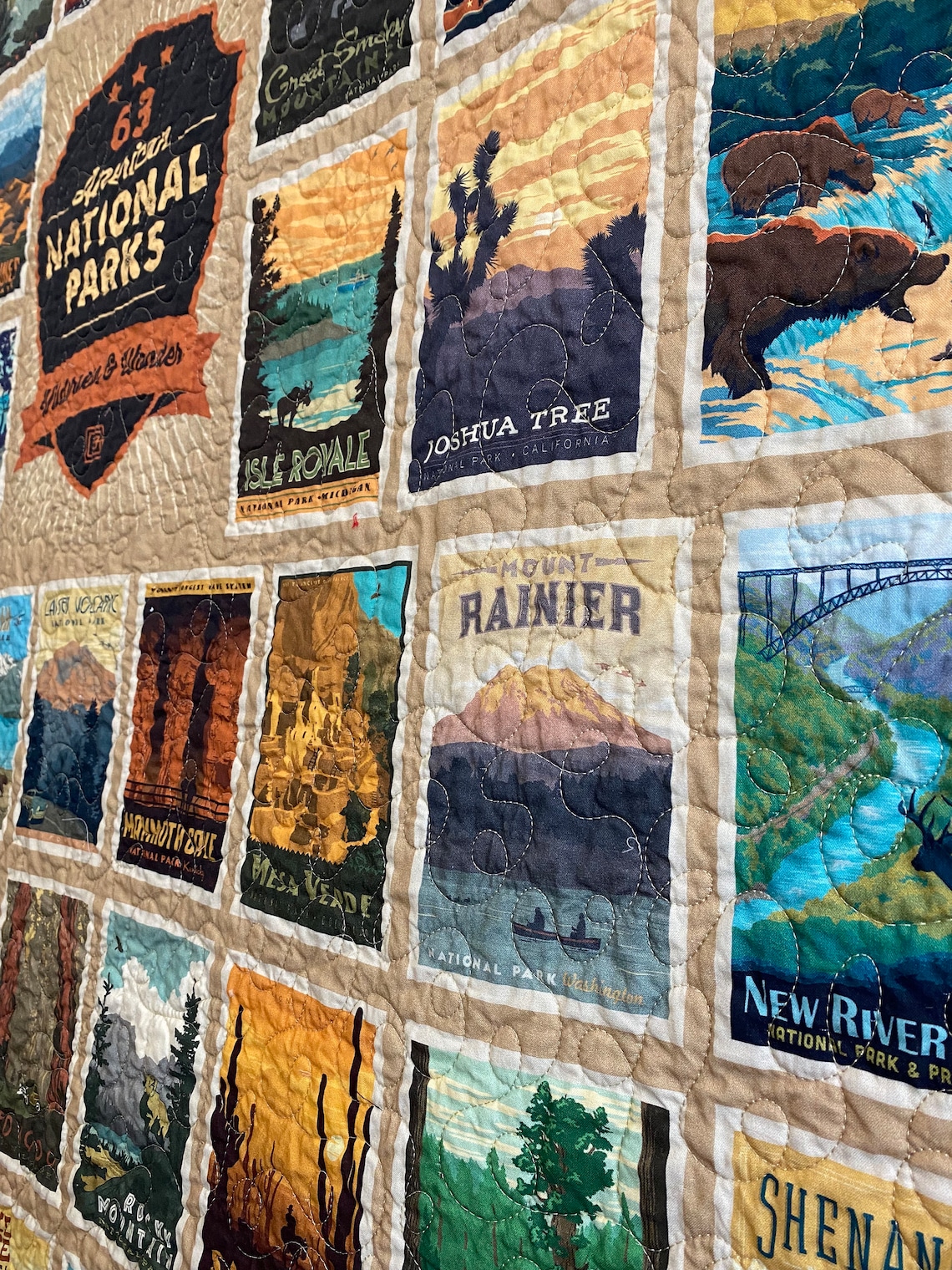 National Parks Quilt Rustic Cabin Quilt National Parks - Etsy