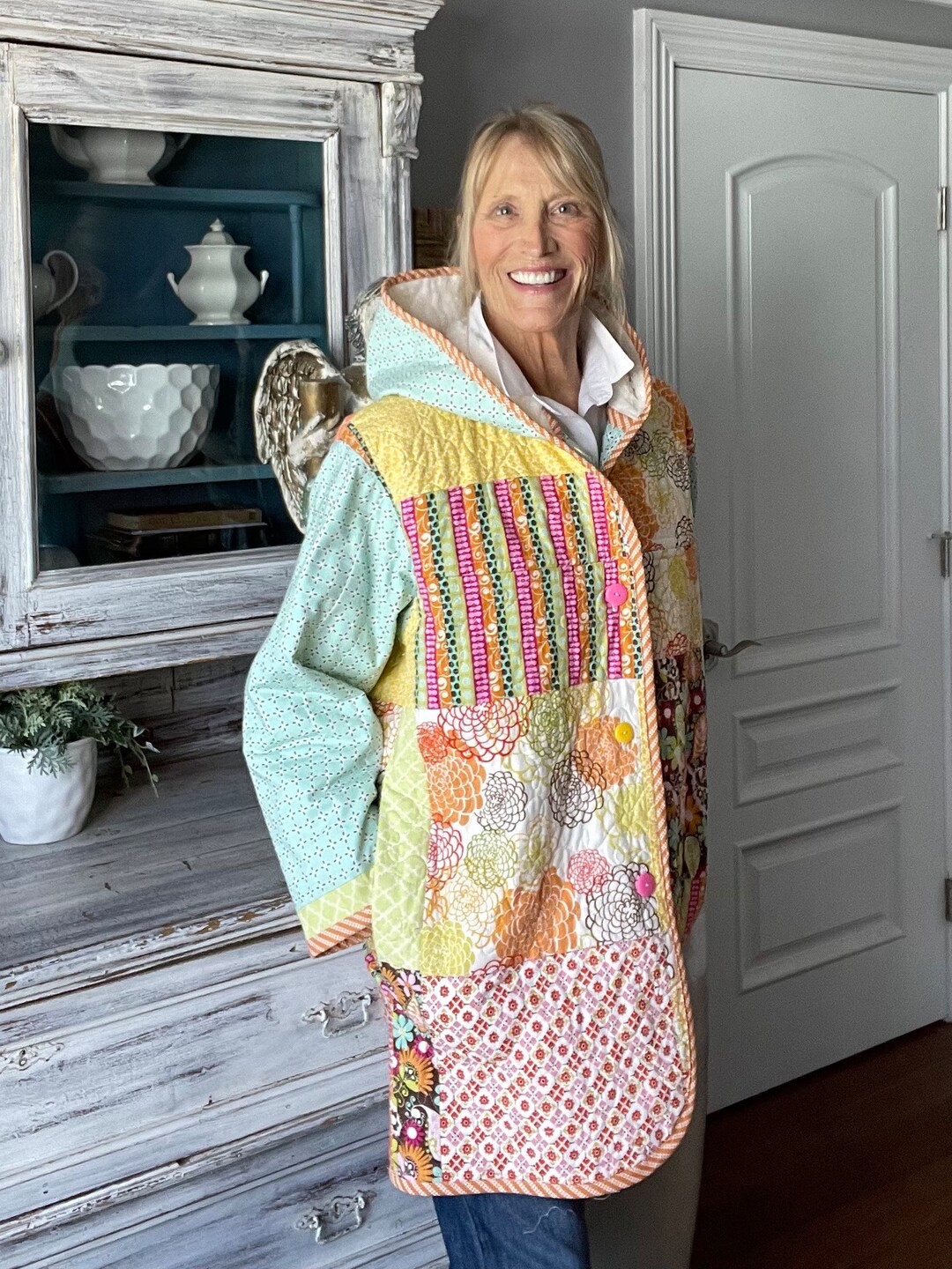 Quilt Coat, Quilted Coat, Quilted Duster, Patchwork, Upcycled, Market Street Quilts - Etsy