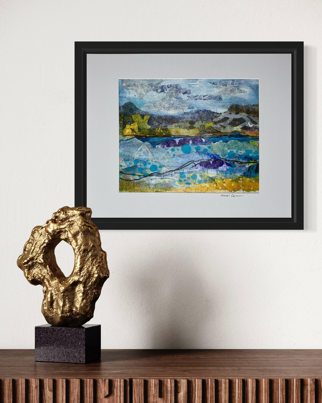 Original Abstract Collage Art: Arizona Lakeside Home Decor - Etsy