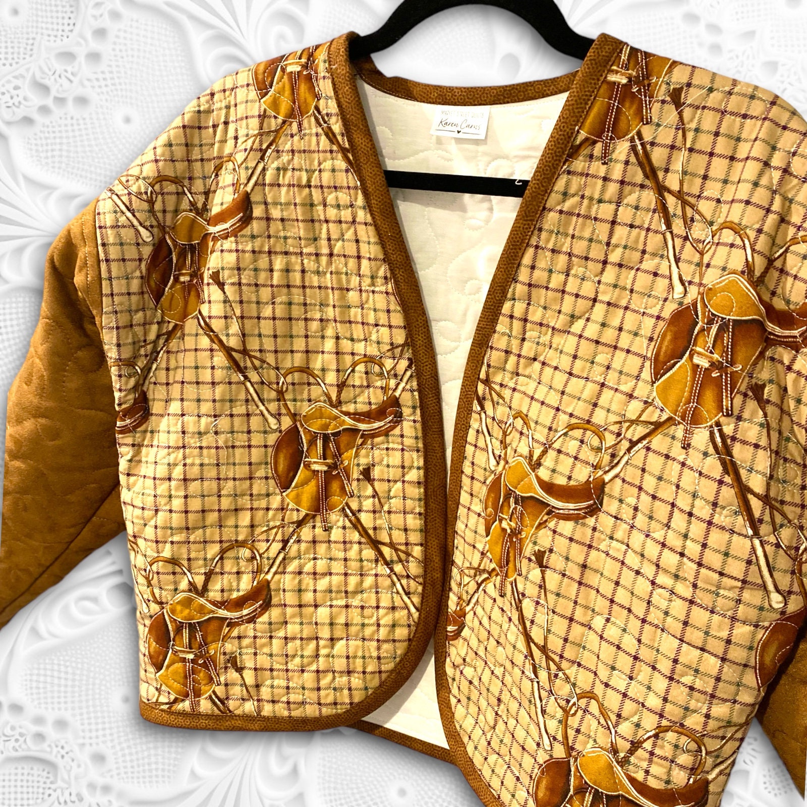 Equestrian Quilted Jacket, Horses, Quilt Coat, Quilted Jacket, English ...