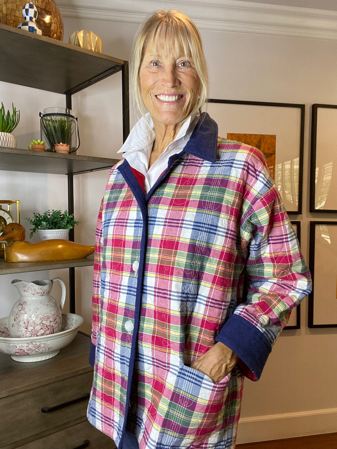 Farm Coat, Chore Coat, Quilt Coat, Plaid, Quilted Jacket,upcycled - Etsy