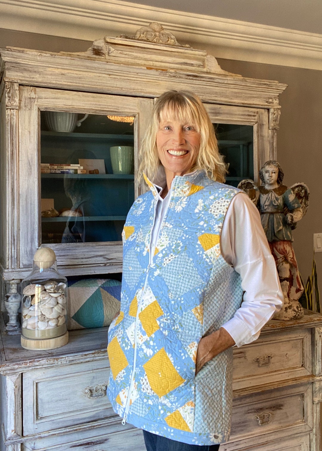 Quilted Vest, Quilt Coat, Quilt Vest, Patchwork, Puffer Vest - Etsy