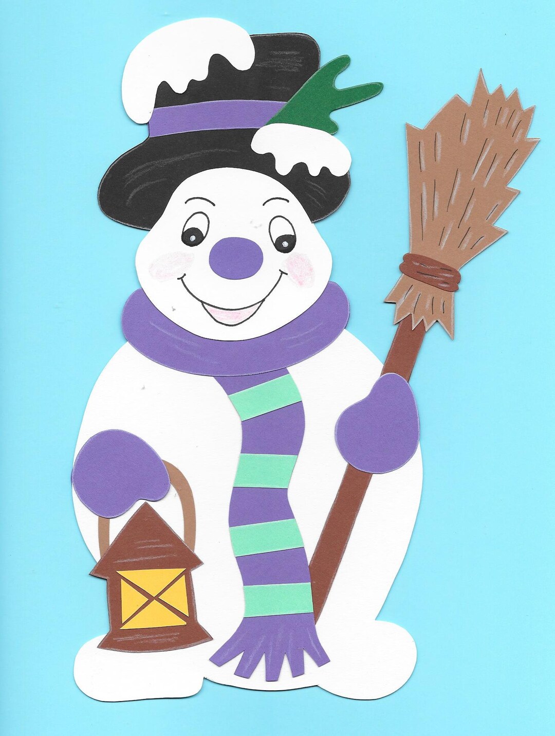 Snowman Window Picture Winter Nursery Decoration - Etsy