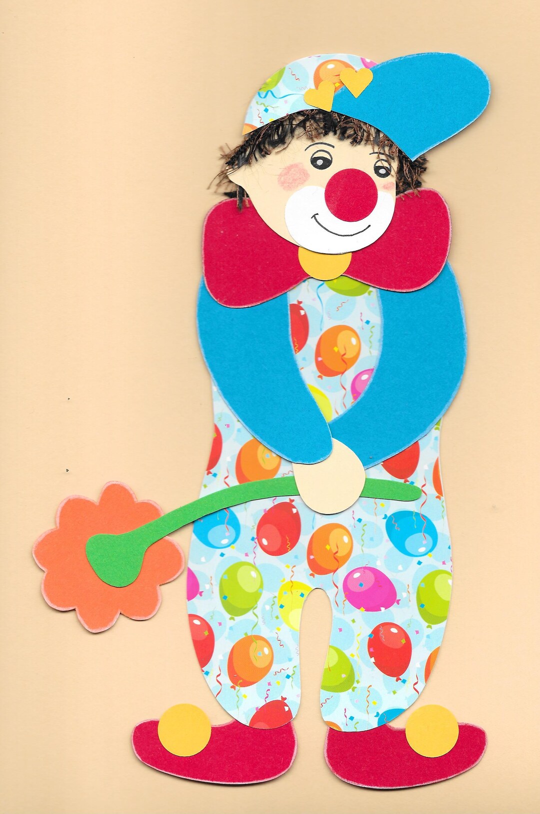 Cardboard Window Picture-clown-children's Room-window Decoration ...