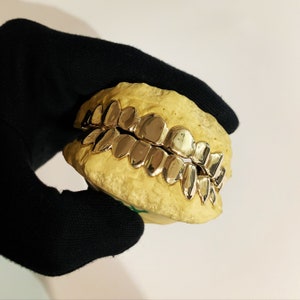Custom Grillz 10pc on 10pc Solid Gold - Etsy