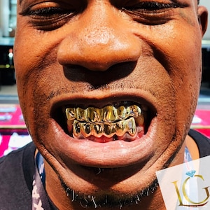 Custom Grillz 6pc on 6pc Solid Grillz silver/10k/14k - Etsy