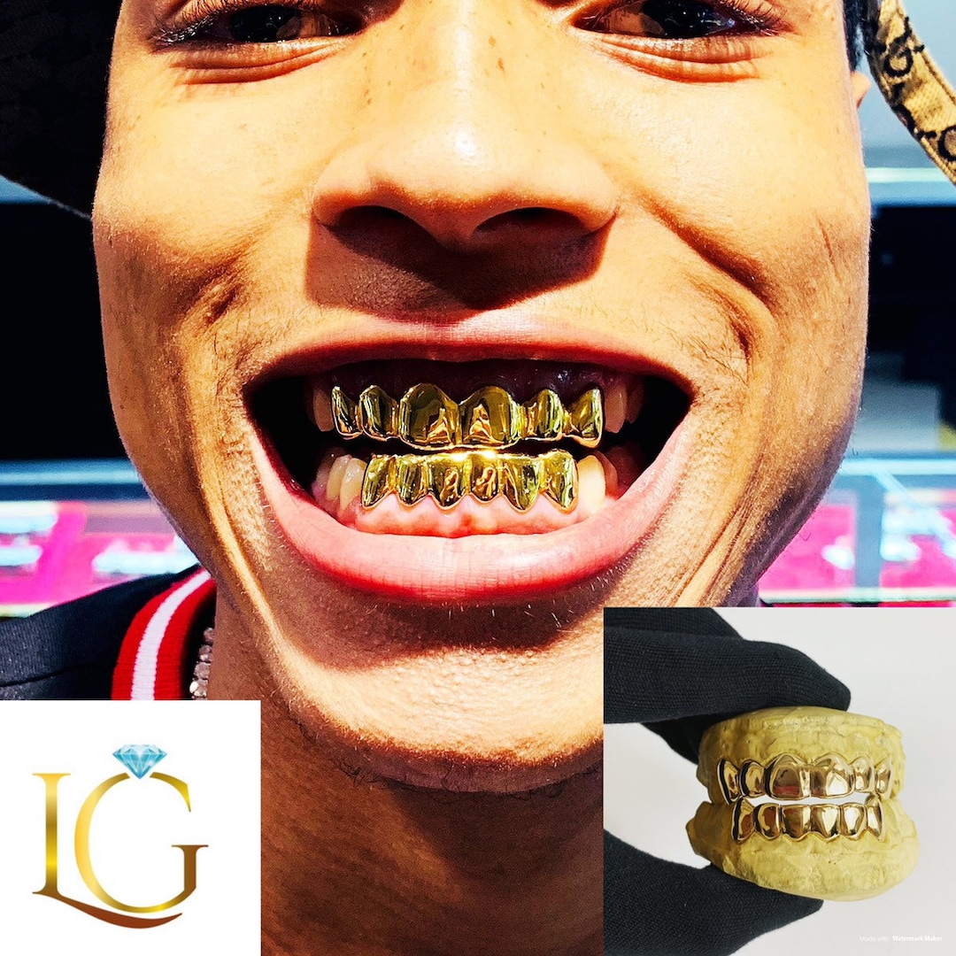 Custom Grillz 6pc on 6pc Solid Grillz (silver/10k/14k) - Etsy