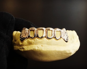 Silver Grillz 925 Sterling Silver Teeth Real Open Face Custom - Etsy