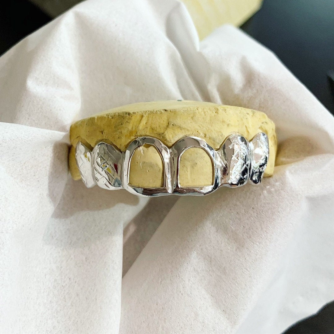 6 Teeth (2 Middle Teeth Open Face, Outside 4 Diamond Cuts) - Etsy
