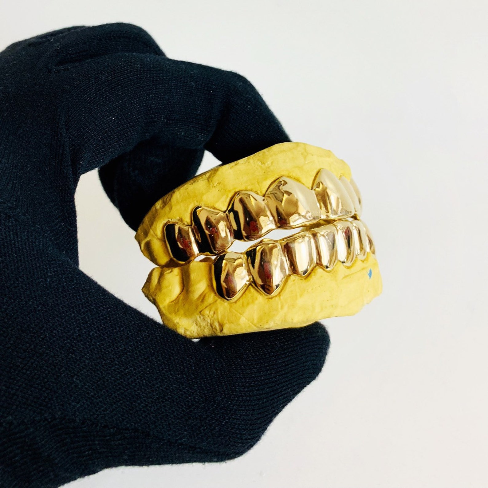 Custom 8pc Solid Grillz With Permanent cuts Silver/10K/14K | Etsy