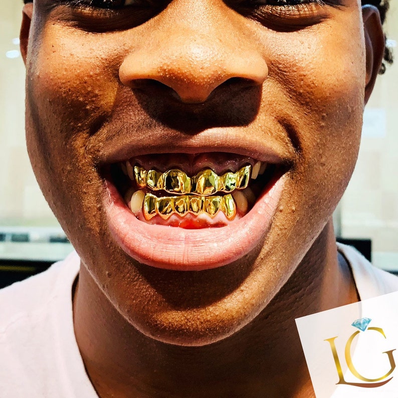 Custom Grillz 6pc on 6pc Solid Grillz silver/10k/14k - Etsy