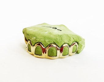 Silver Grillz 925 Sterling Silver Teeth Real Open Face Custom - Etsy