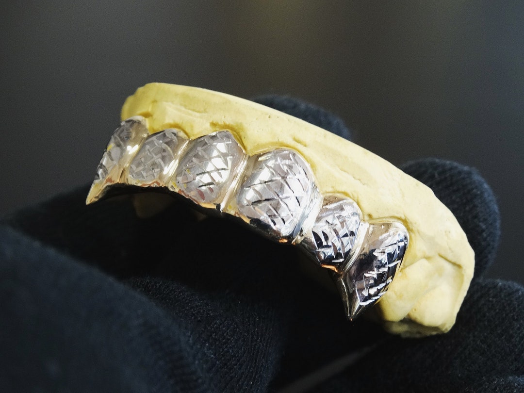 6 Teeth (rhodium Cuts W/ Extended Fangs) - Etsy